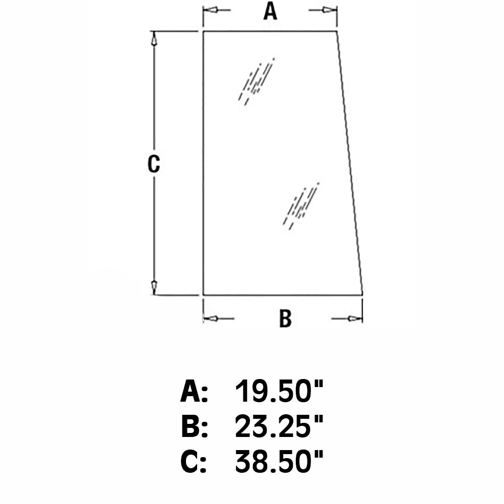 Cab Glass Side Upper Fits John Deere 310 410 210C 410B 315 510 ...