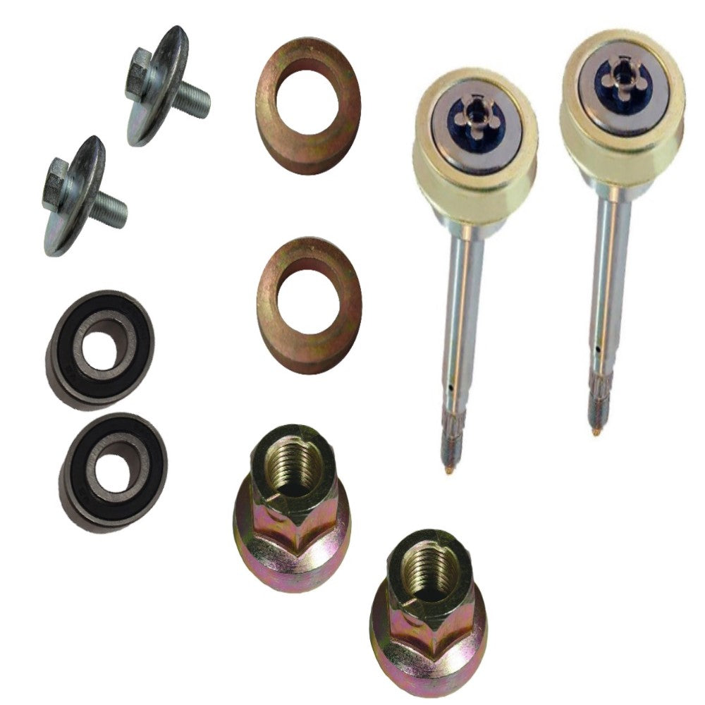 2 Complete Spindle Shaft w/ Hardware Kit Fits Craftsman Fits Husqvarna ...