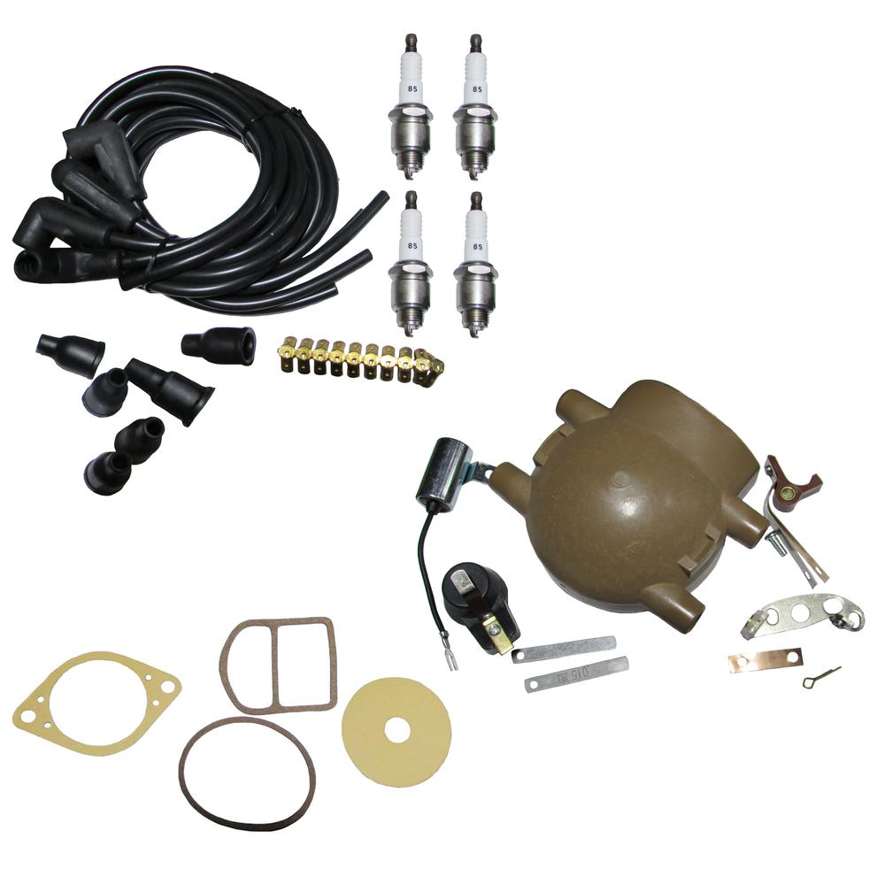Complete Front Mount Distributor Ignition Tune Up Kit Fits Ford 9N 2N ...