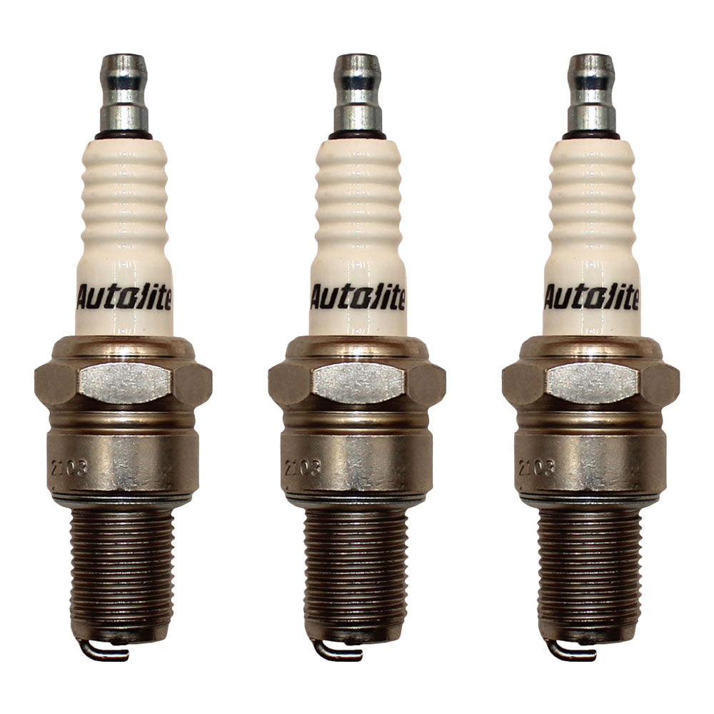 Fits Ford 2000 3000 4000 5000 SPARK PLUG AL405 SET OF 3 PLUGS ...