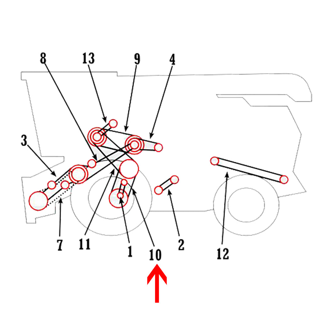 AMH75846 H75846 Posi-Torq™ Ground Drive Belt Fits John Deere Combine ...