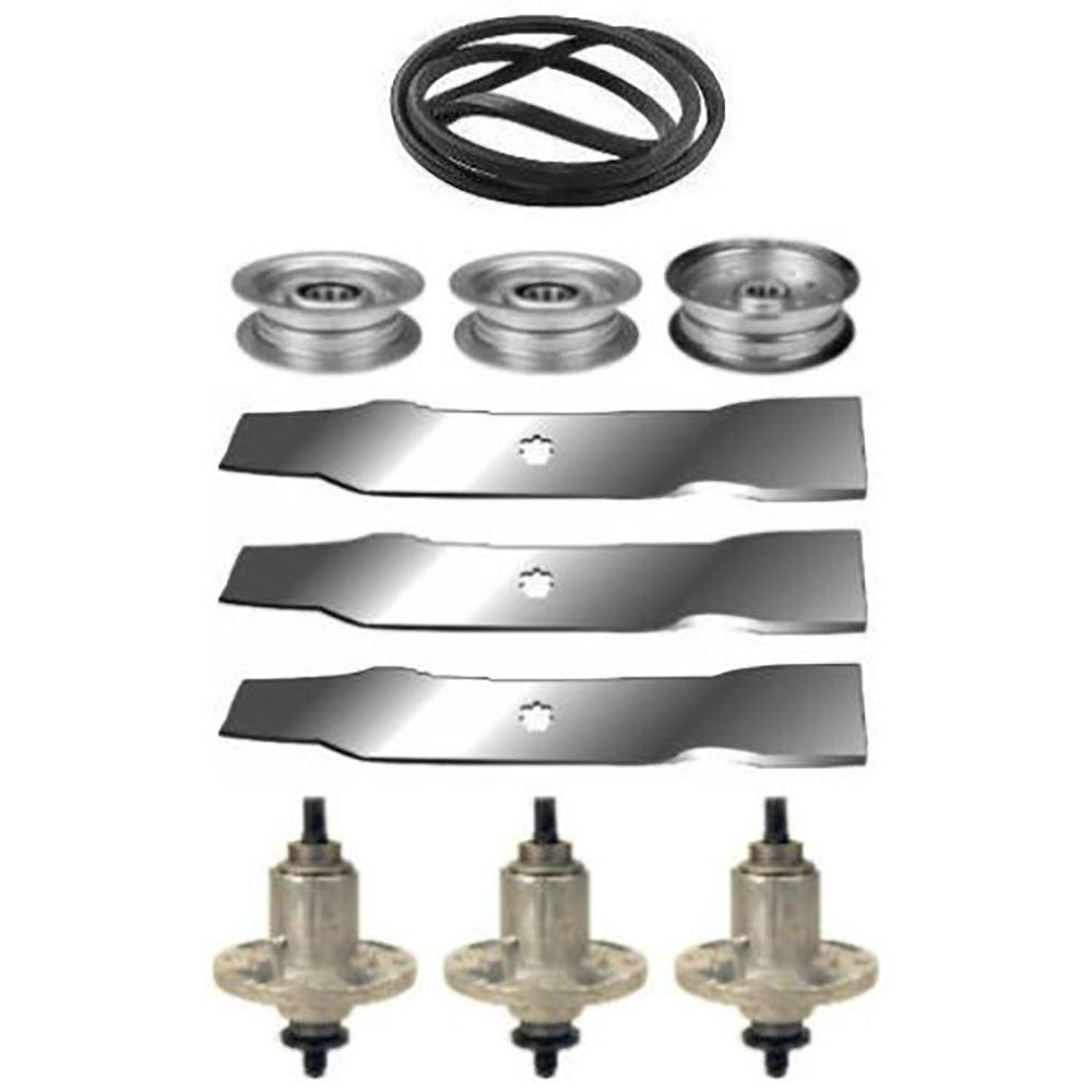 Deck Parts Kit Fits John Deere LA130 Series 48" Mower Spindles Blades Belt Idler - Reliable ...