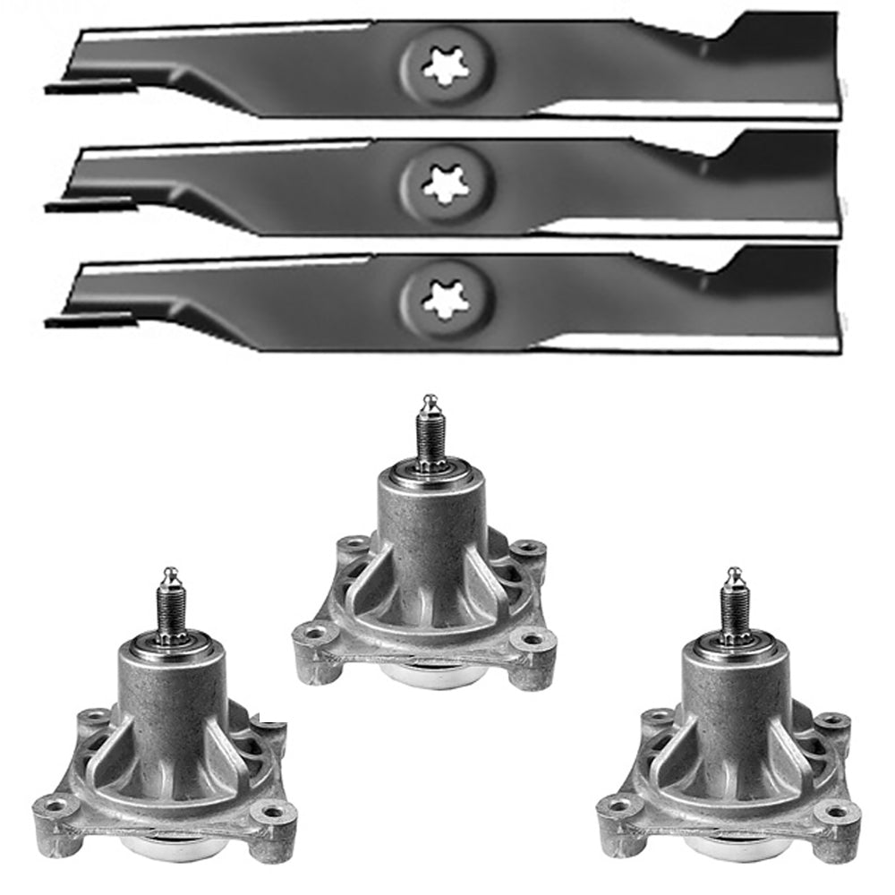 Lawn Mower Deck Spindle & Blade Kit fits Sears Fits Craftsman 48 ...