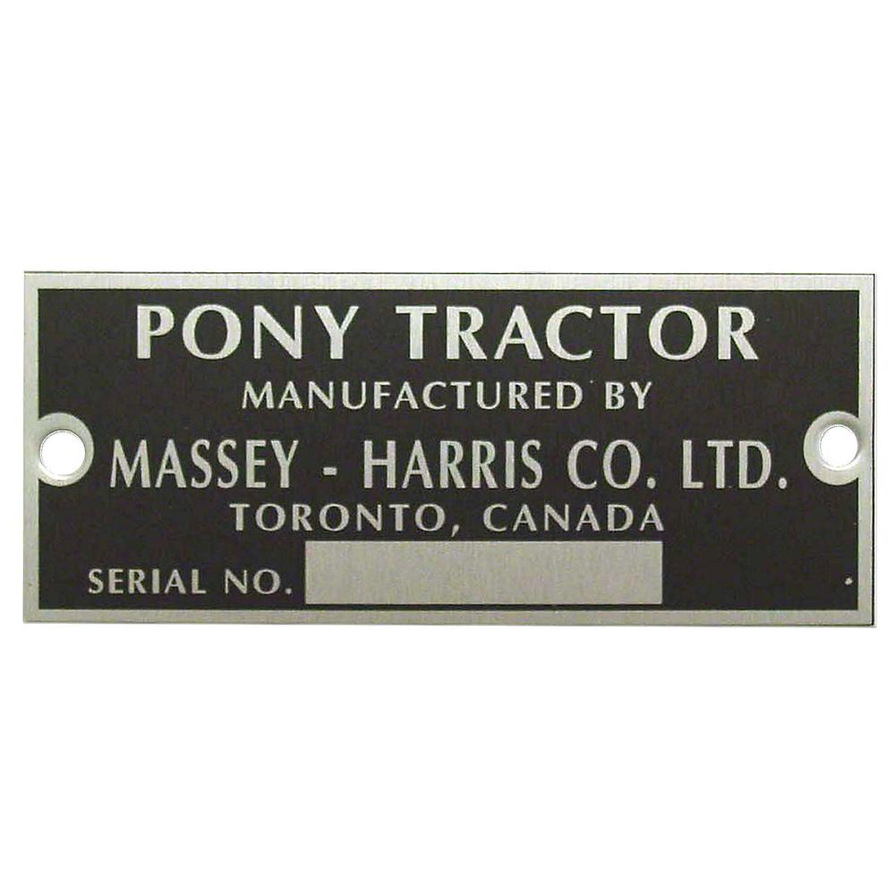 MHS064 Serial Number Tag With Rivets Fits Massey Harris - Reliable ...