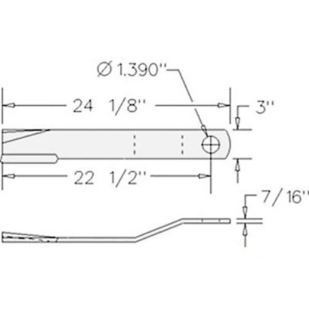 CCW 24.75" Replacement Suction Blade Fits Rhino Rotary Cutters 00761319 ...