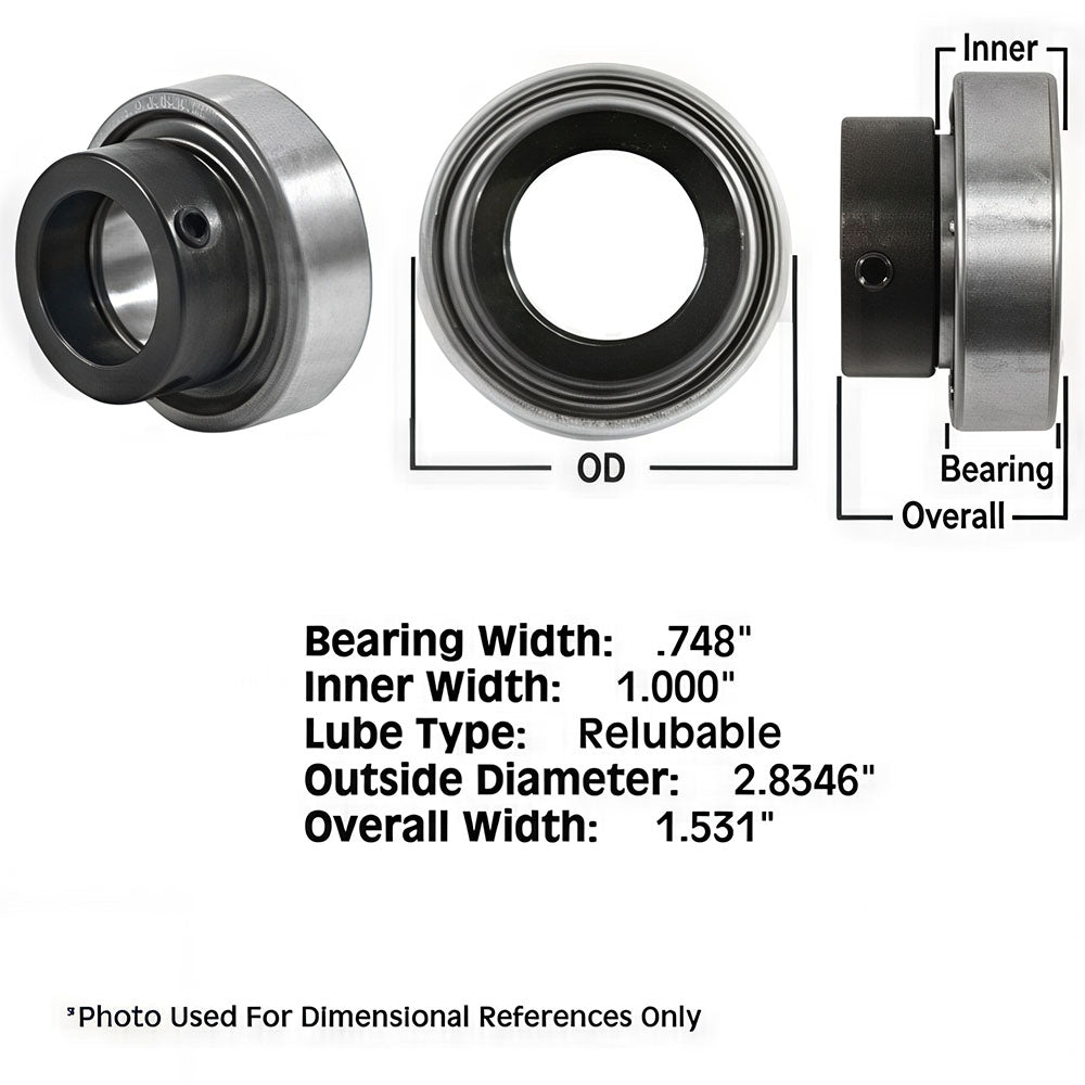 NPS105RPC Tractor Non-Relubri Fits CATable Spherical Ball Bearing With ...
