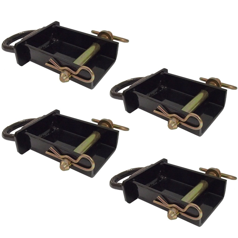4x 12,000lb Trailer Stake Pocket D-Ring Tie Down Anchors – Fits Trucks ...