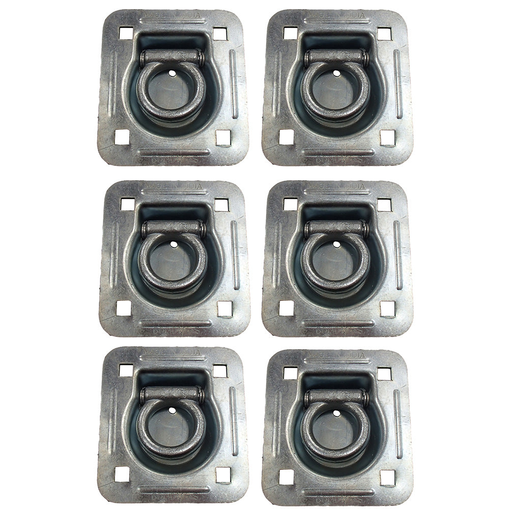 (6) Flush Mount D-Ring - 1.5" Recessed Tie-Down Anchor for Trailers ...