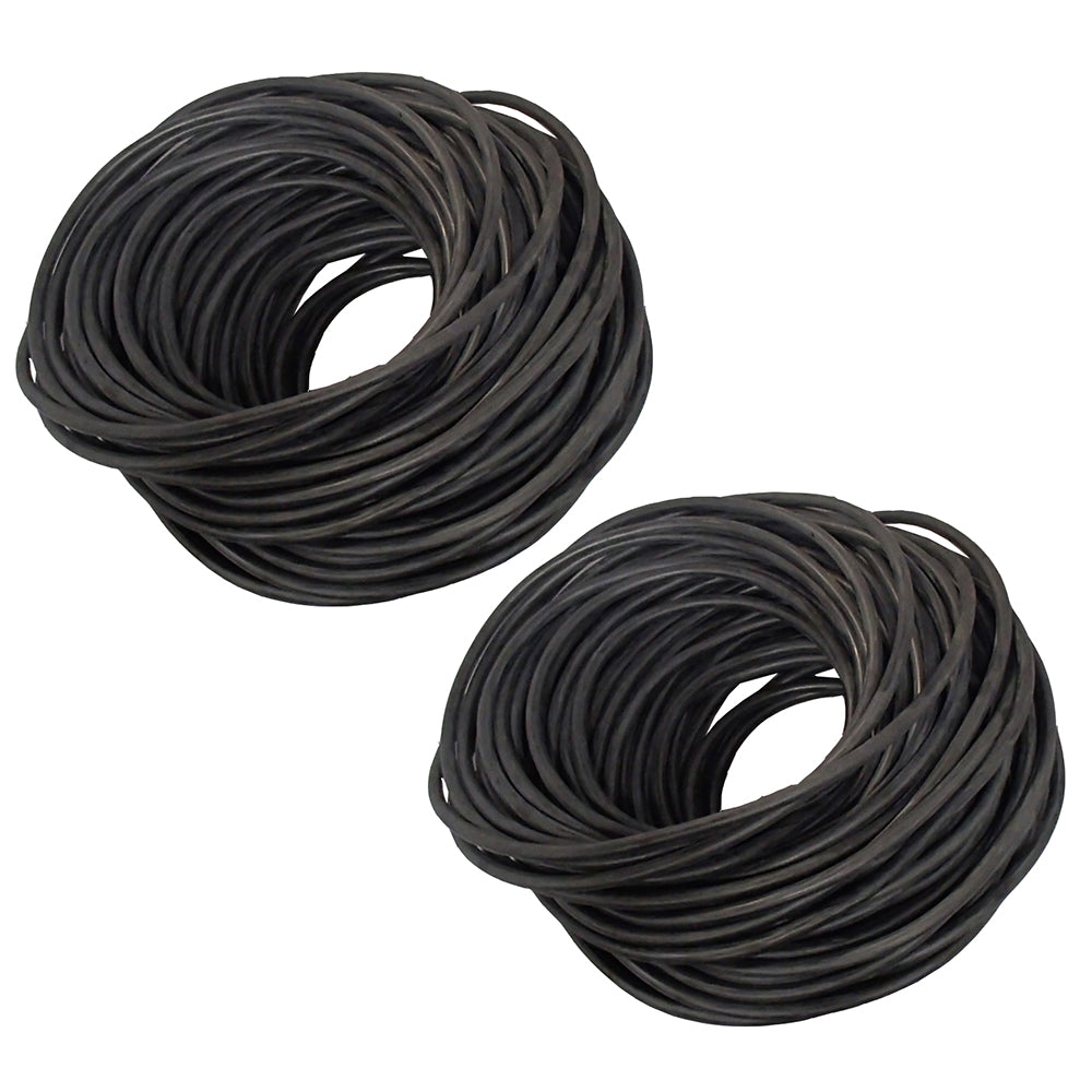 2 Rolls Rubber Rope 3/8" Solid Tarp Tie Strap Bungee Flatbed Truck ...