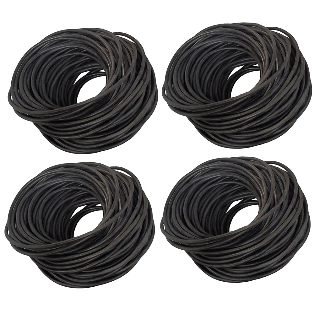 4 Rolls Rubber Rope 3/8" Solid Tarp Tie Strap Bungee Flatbed Truck ...
