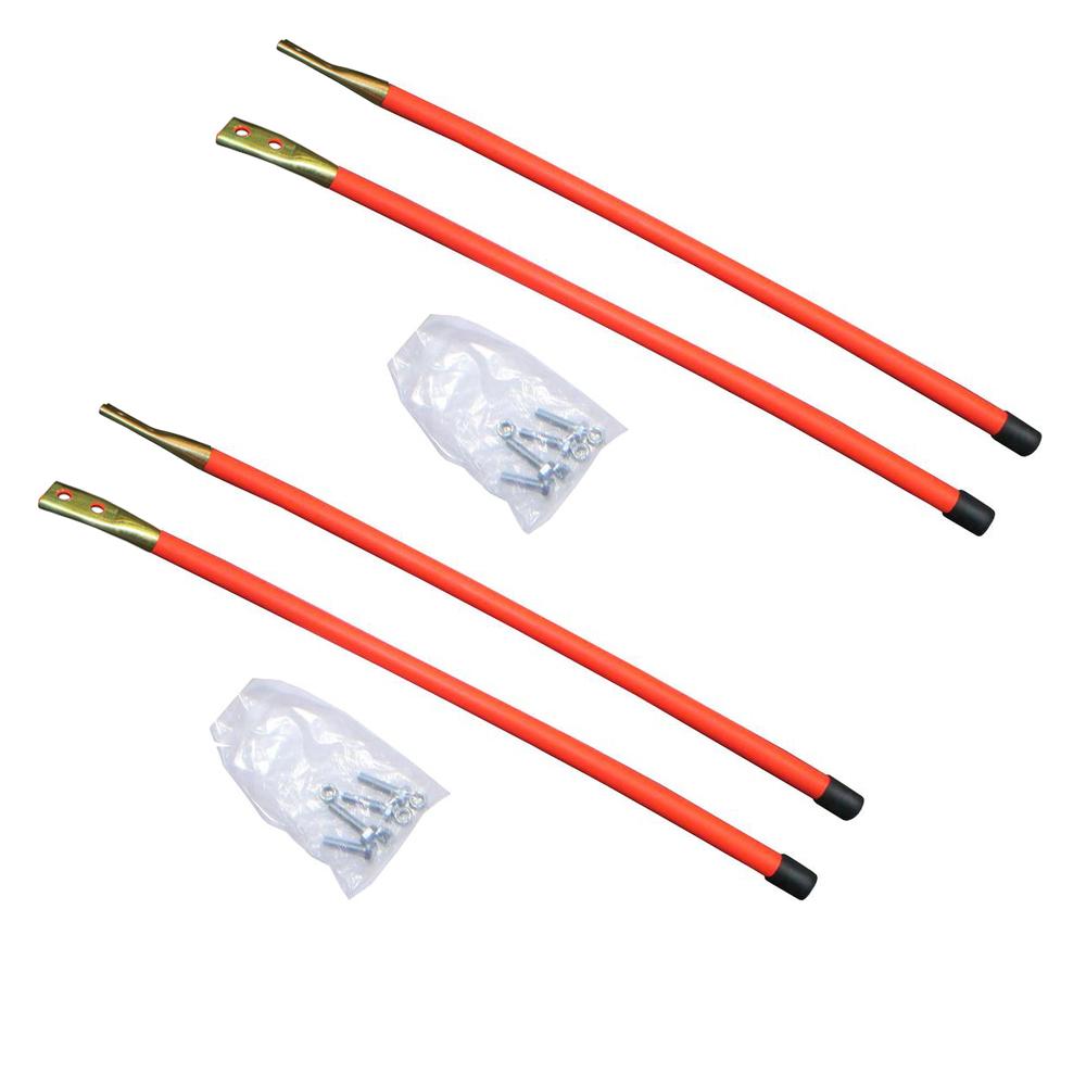 2PK 24" Set of Orange Reflective Guide Markers fits Western Snow Plows ...