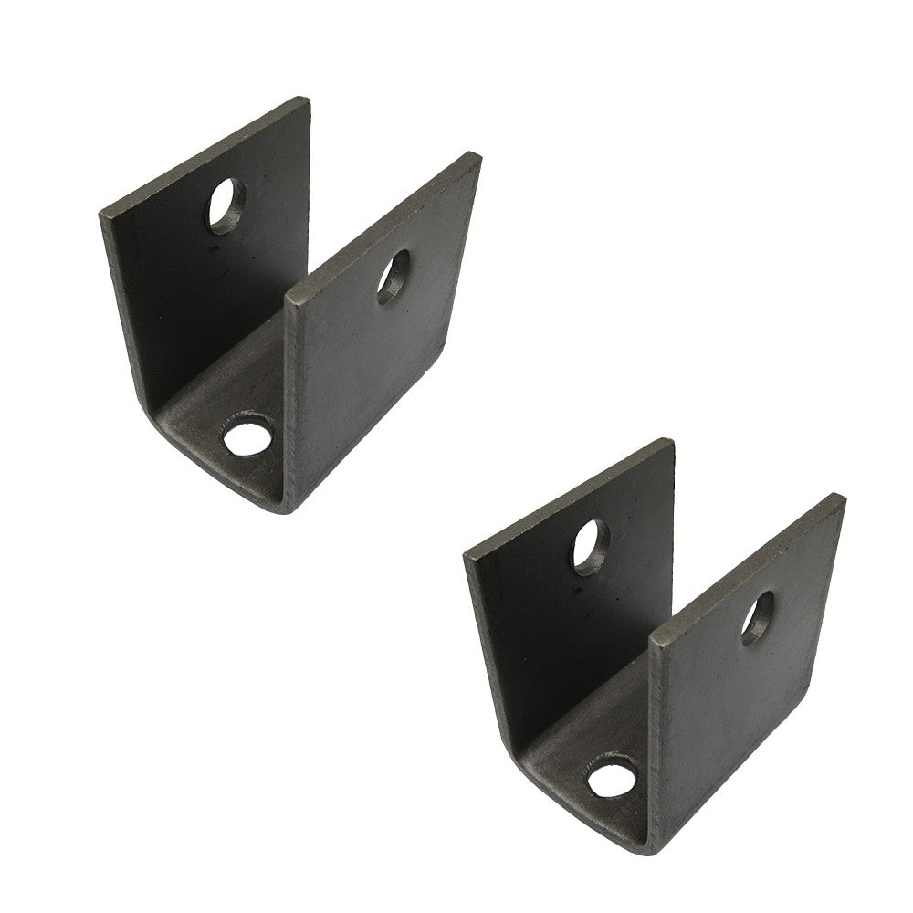 (2) Two Steel Weld-On Hangers for Single Axle Trailer 1-3/4" Leaf ...
